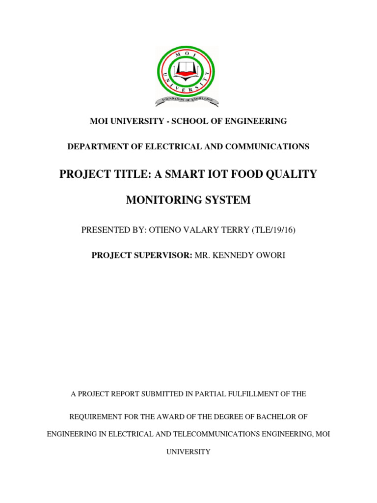 Smart IoT Food Quality Monitoring System | PDF | Electrical Resistance ...