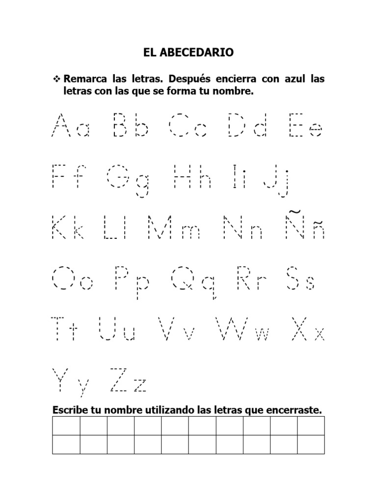 Actividades con el Abecedario | PDF | Artes del Lenguaje y Comunicación