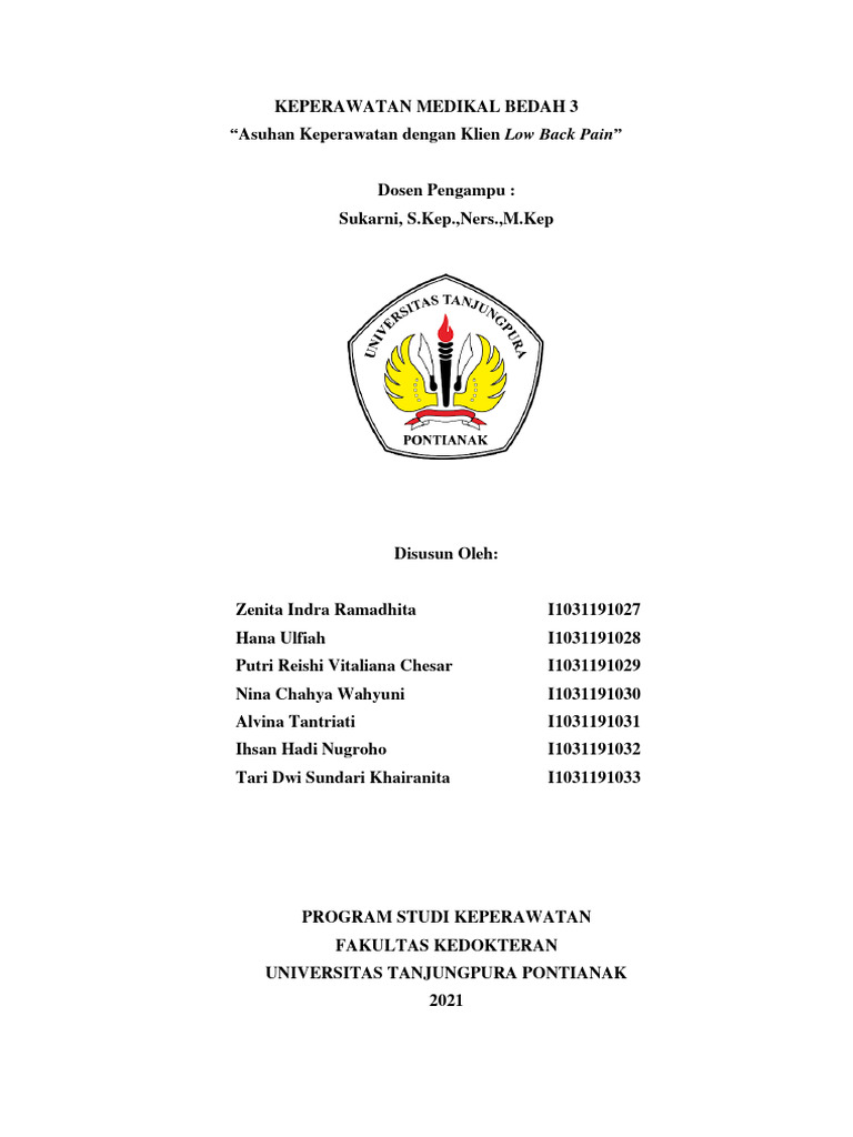 Kel 5 - KMB3 - Askep Low Back Pain | PDF