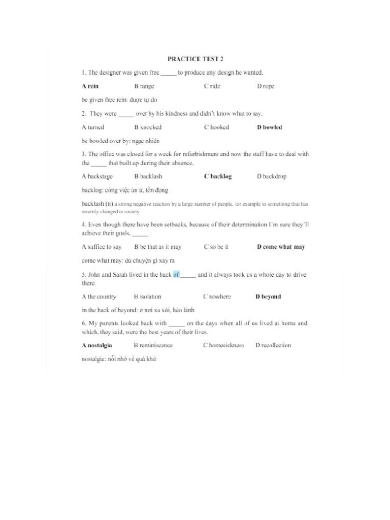 PRACTICE TEST 2 | PDF