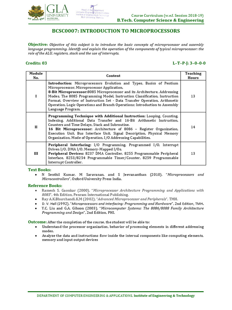 Introduction To Microprocessors | PDF | Microprocessor | Input/Output Introduction To Microprocessors | PDF | Microprocessor | Input/Output