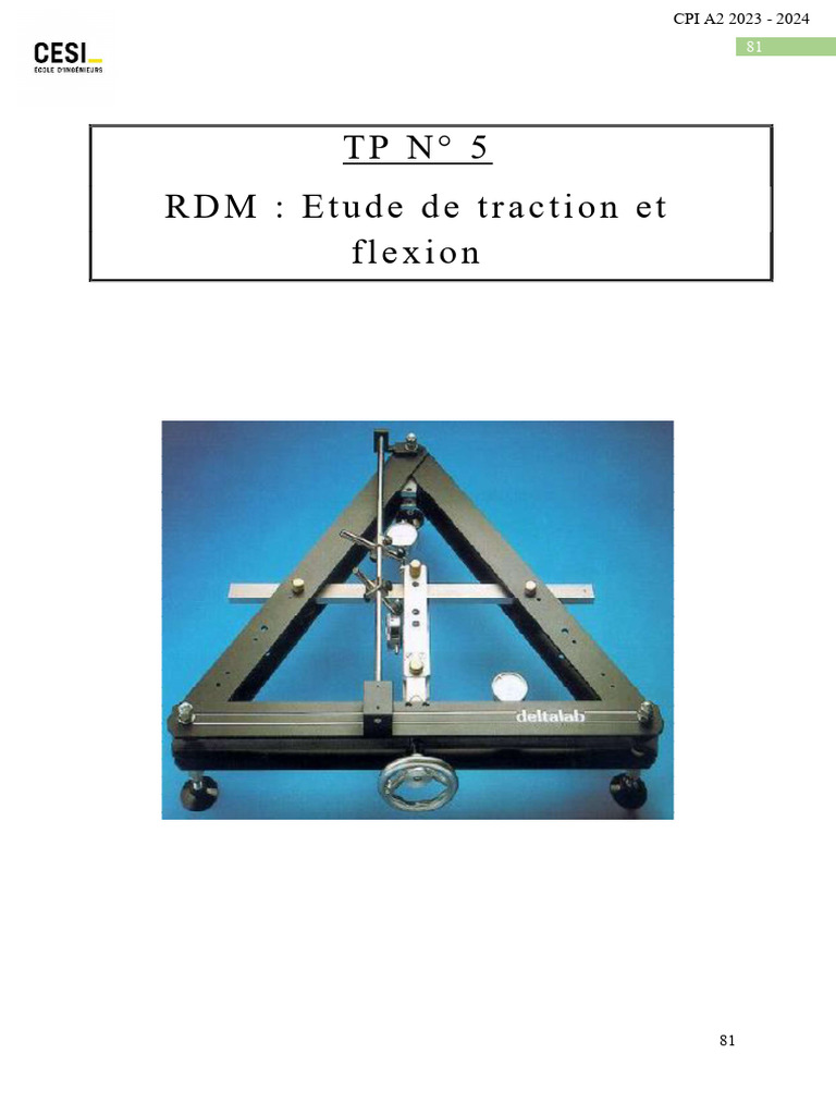 TP 5 Traction | PDF | Résistance des matériaux | Déformation plastique