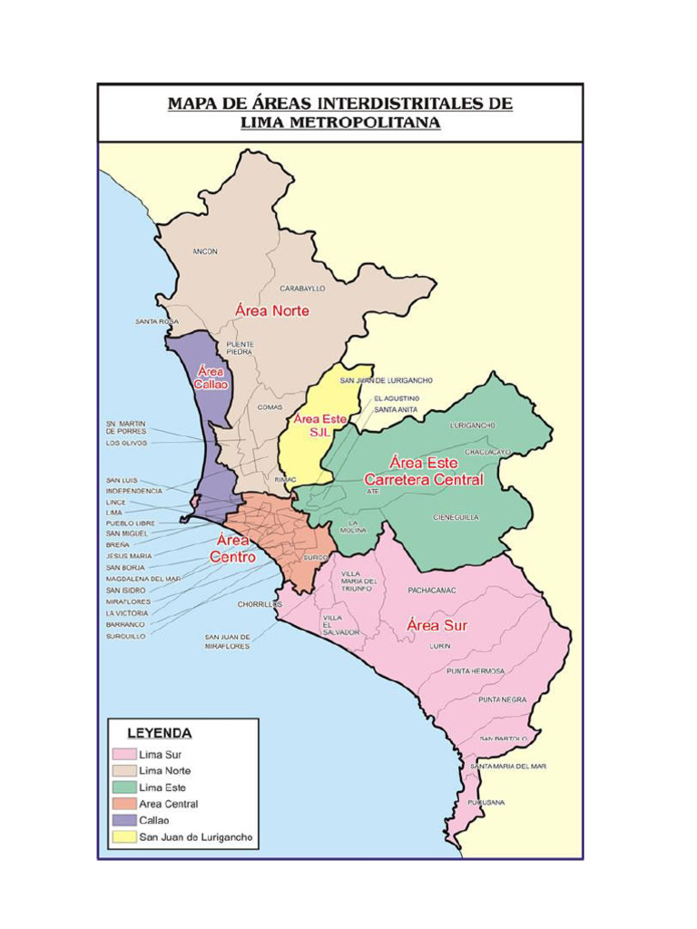 Mapa DISTRIT de Lima | PDF