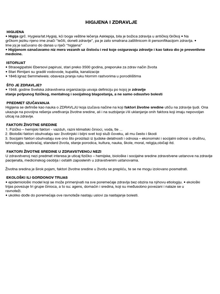 uvod - higijena | PDF