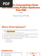 The Burke Lateropulsion Scale and Addressing Pusher Syndrome Post-Cva 1 ...