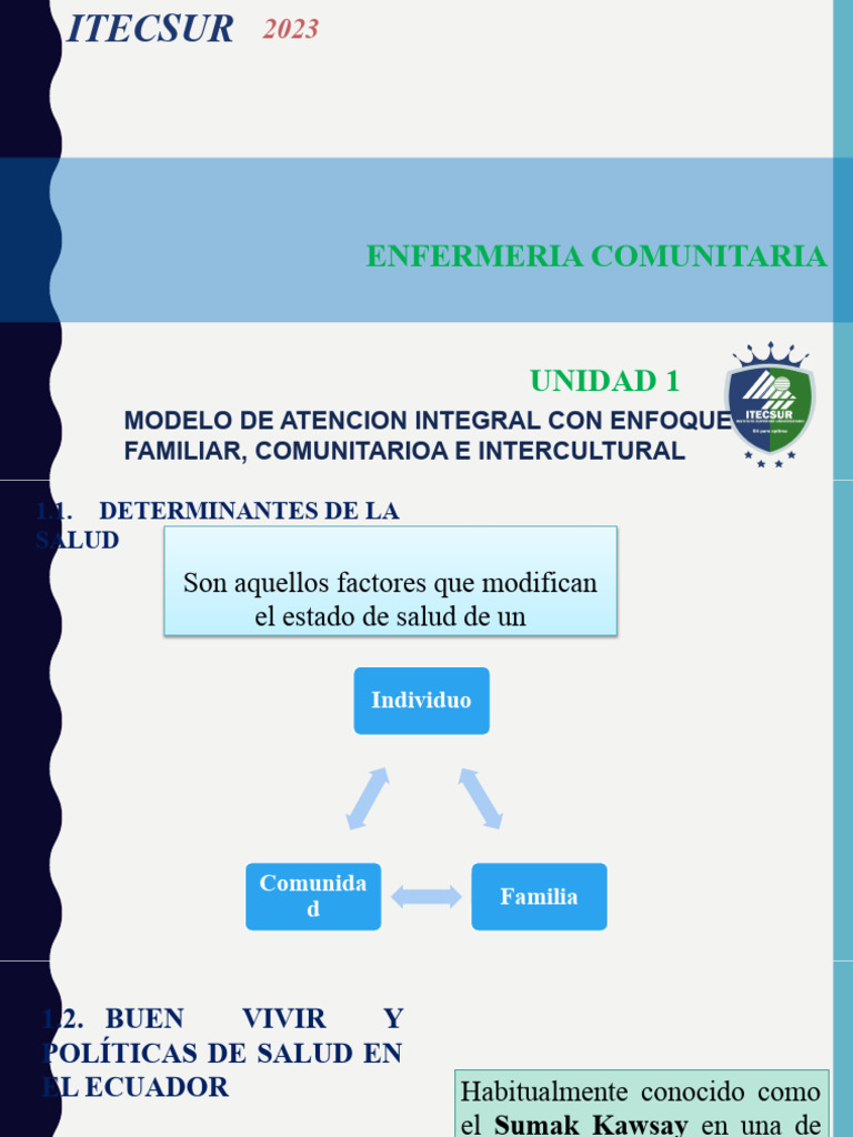 UNIDAD 1 ENFERMERIA COMUNITARIA (1) | PDF | Ecuador
