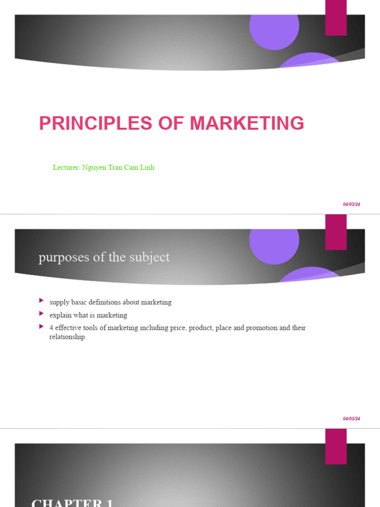 CHAPTER 1 - Introduction To Marketing | PDF | Marketing | Sales