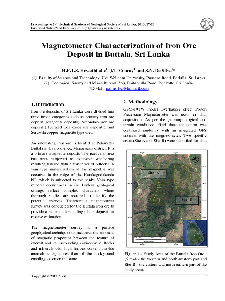 Magnetometer Characterization of Iron or | PDF | Magnetometer | Geology