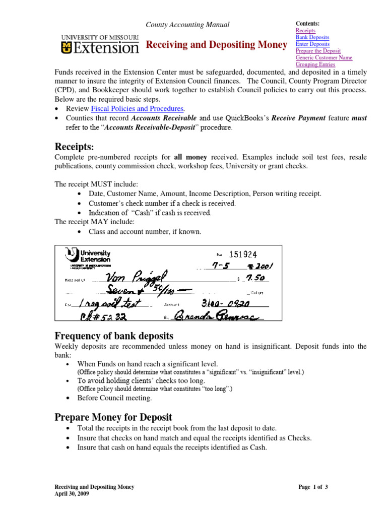 Receipt For Money Received | PDF | Deposit Account | Receipt