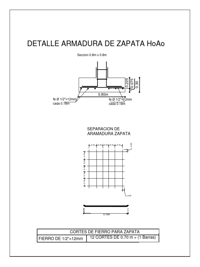 Detalle Zapata | PDF
