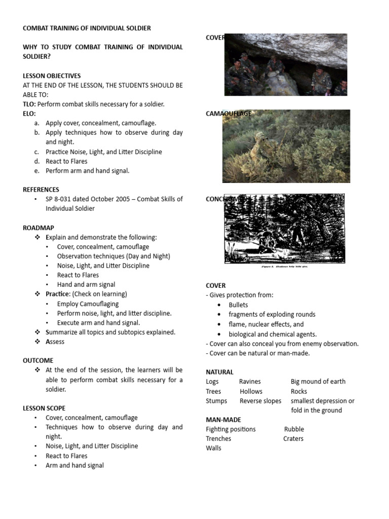 Individual Soldier Combat Training Guide | PDF | Camouflage | Shadow