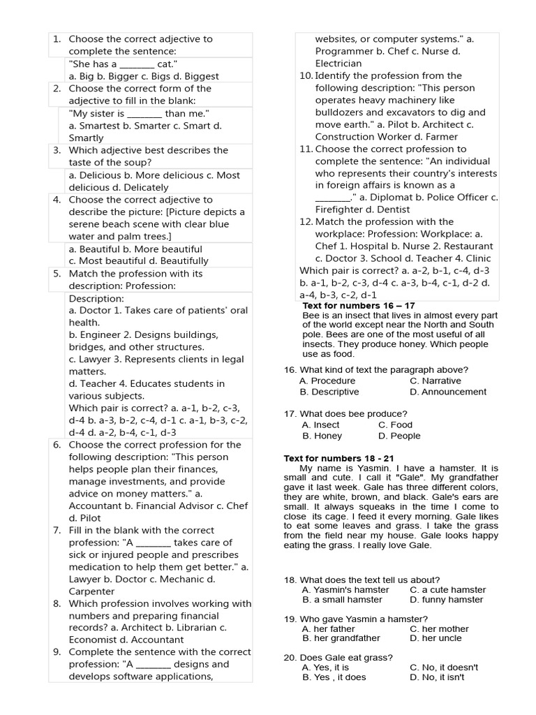 SOAL PTS VII GENAP | PDF | Room