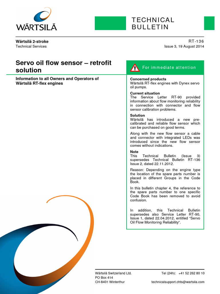 RT-136 - Issue 3 - Servo Oil Flow Sensor-Retrofit Solution | PDF | Electrical Connector | Flow ...