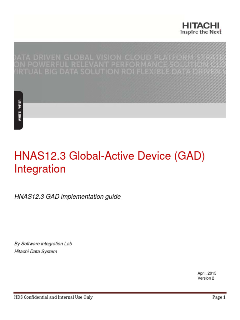 HNAS GAD Implementation v2 | PDF | Computer Data Storage | Computer Cluster