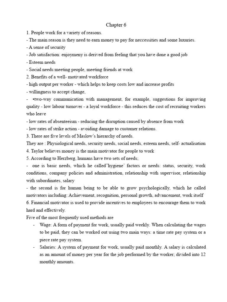 Chapter 6 | Download Free PDF | Salary | Employment