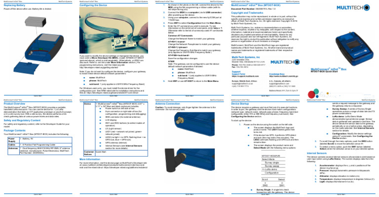 Manual MDot Multitech | PDF | Global Positioning System | Gateway ...