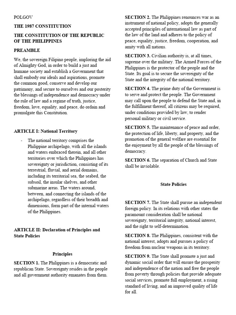 POLGOV | PDF | Citizenship | Sovereignty