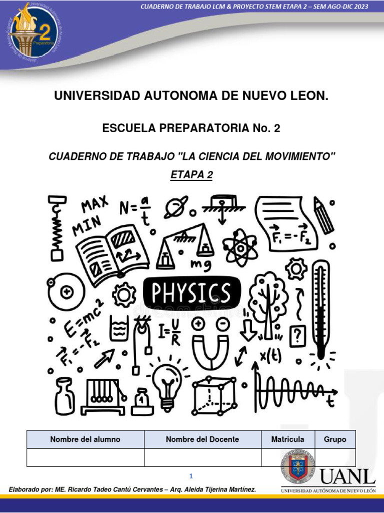 Cuaderno de trabajo | PDF | Gravedad | Fuerza