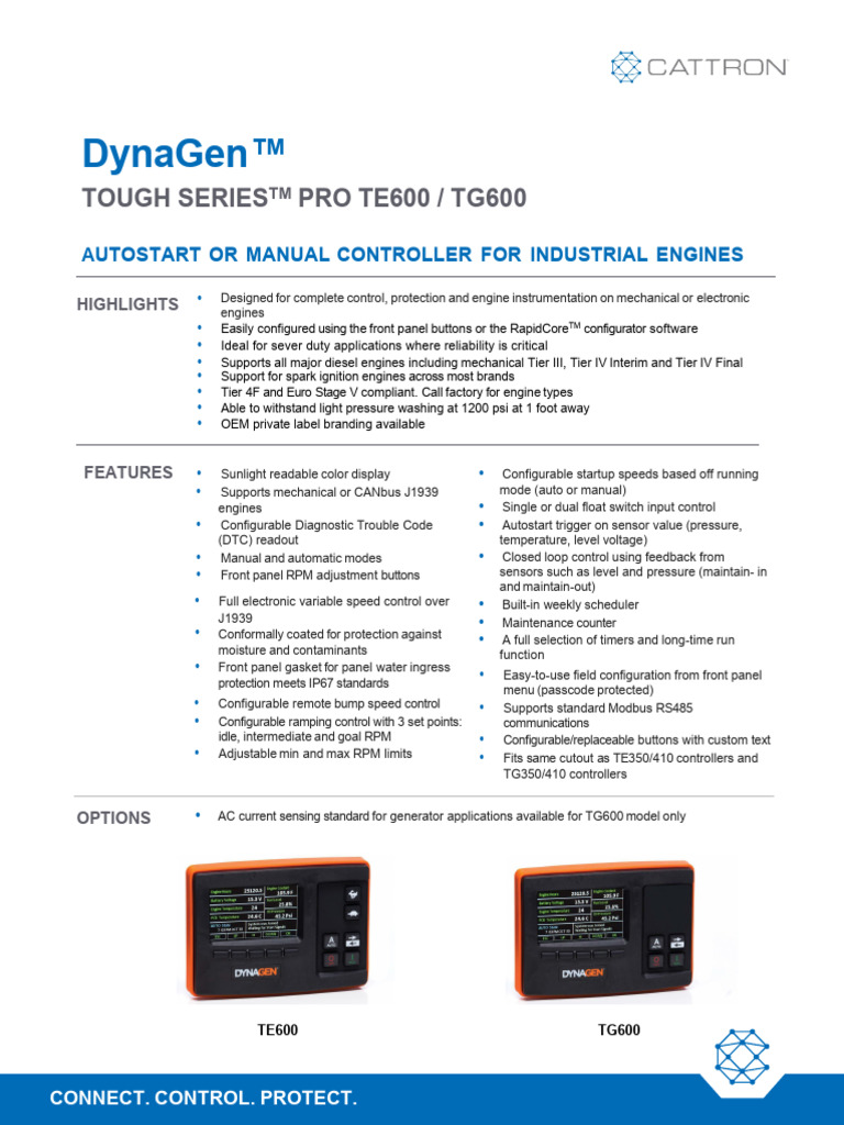 Dynagen TOUGHSeries PRO TE600 TG600datasheet | PDF | Instrumentation ...