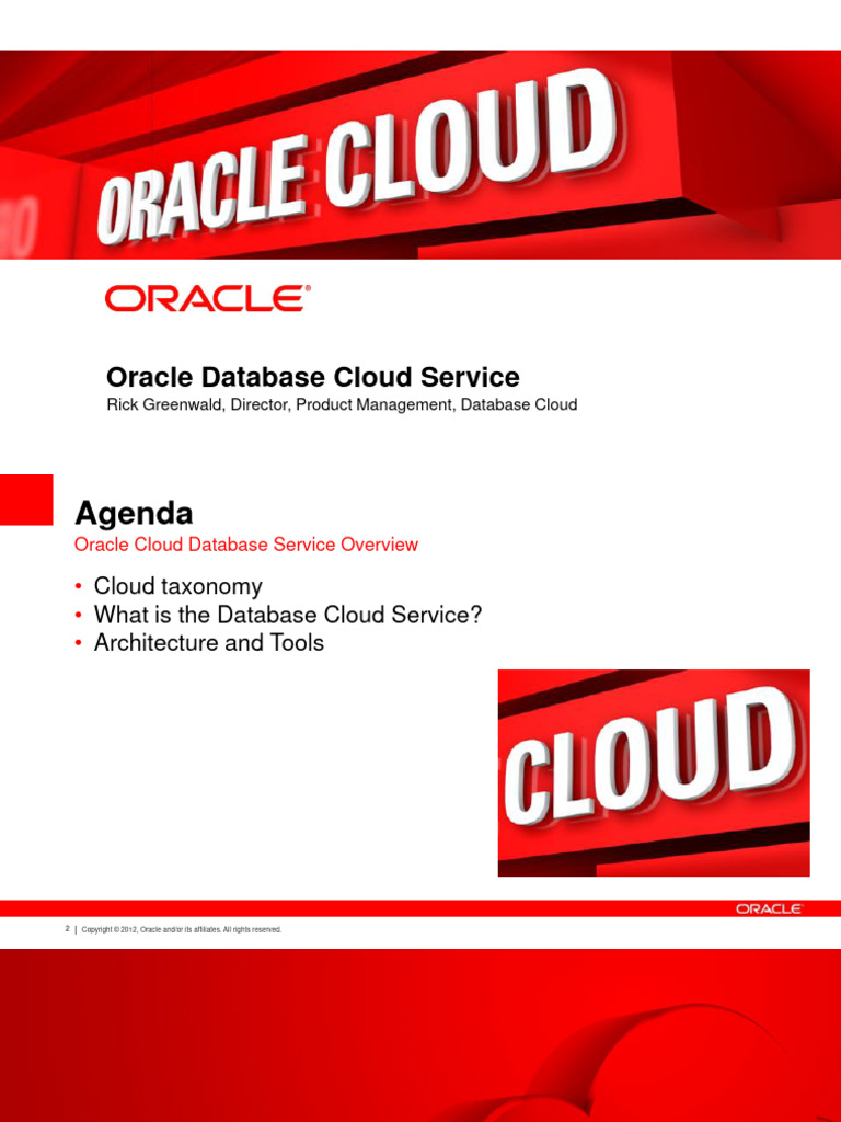 Oracle Database Cloud Service Hol 1911399 | PDF | Databases | Cloud Computing
