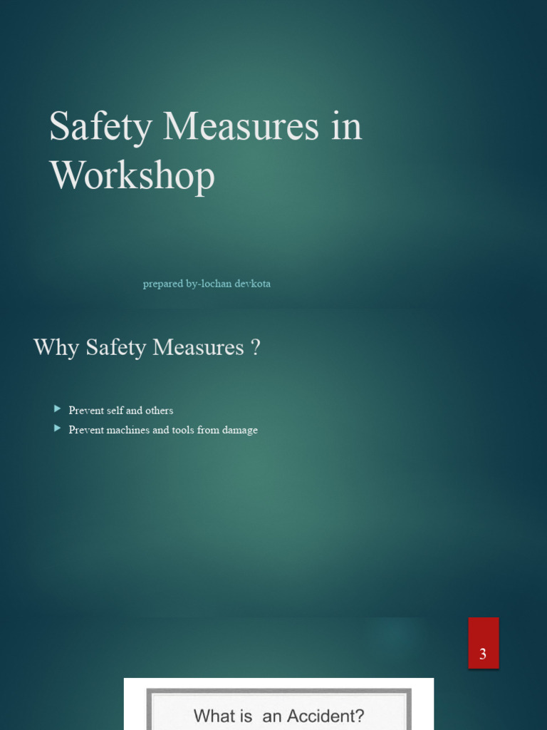 Workshop Safety | PDF | Personal Protective Equipment | Screw