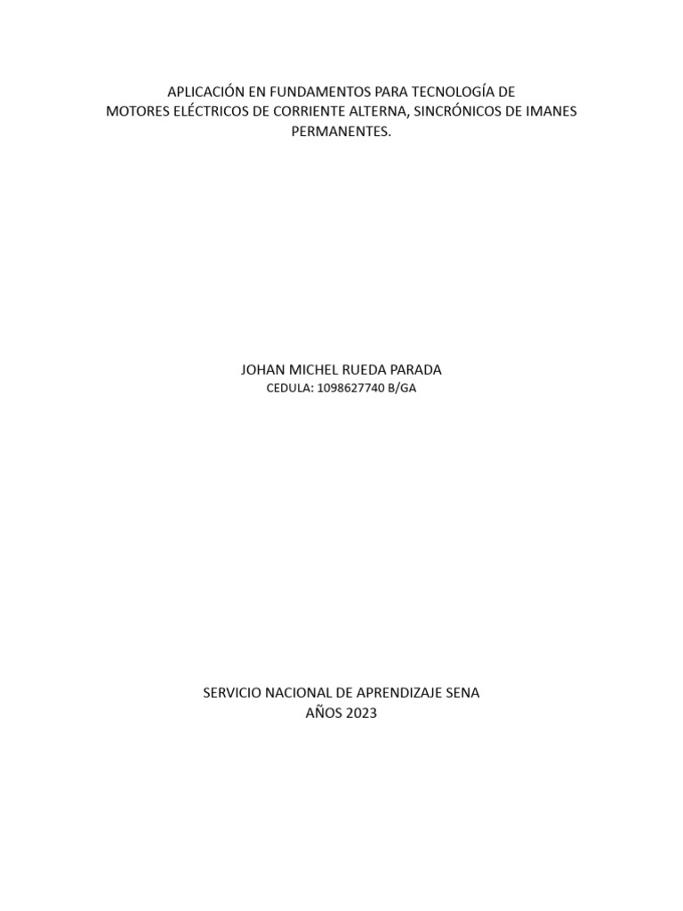 AA2-EV01. Esquema Gráfico. | PDF | Motores | Corriente eléctrica