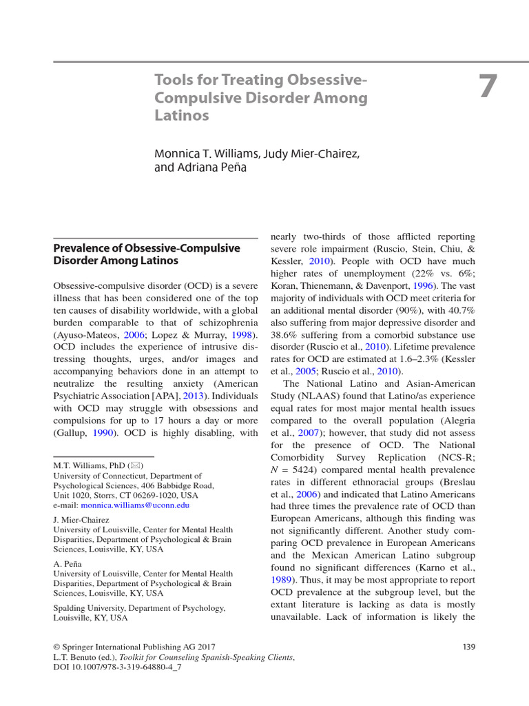 OCD Treatment for Spanish Speakers | PDF | Obsessive–Compulsive ...