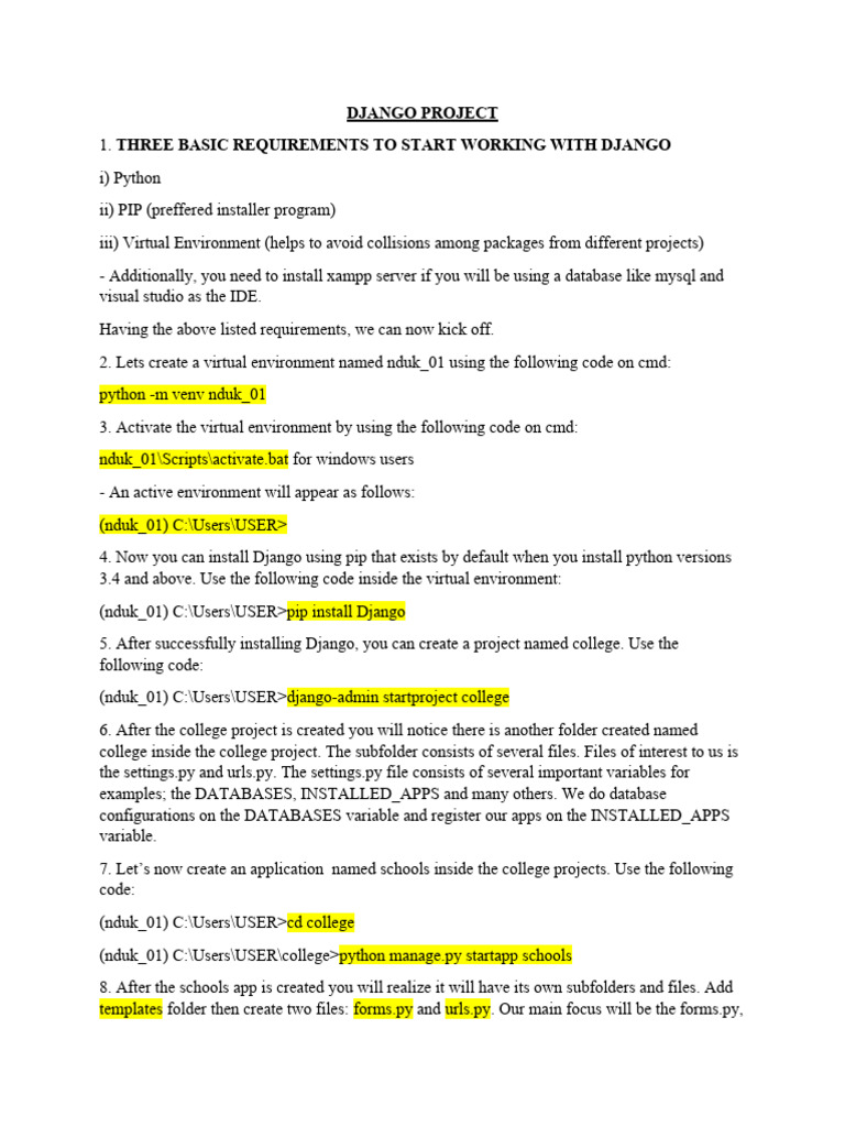 Django Project Notes | PDF | Software Development | System Software