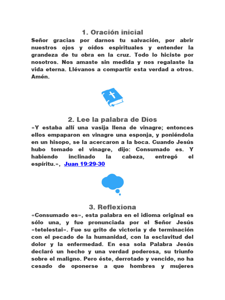 ORACION INICIAL | PDF | Jesús | Salvación