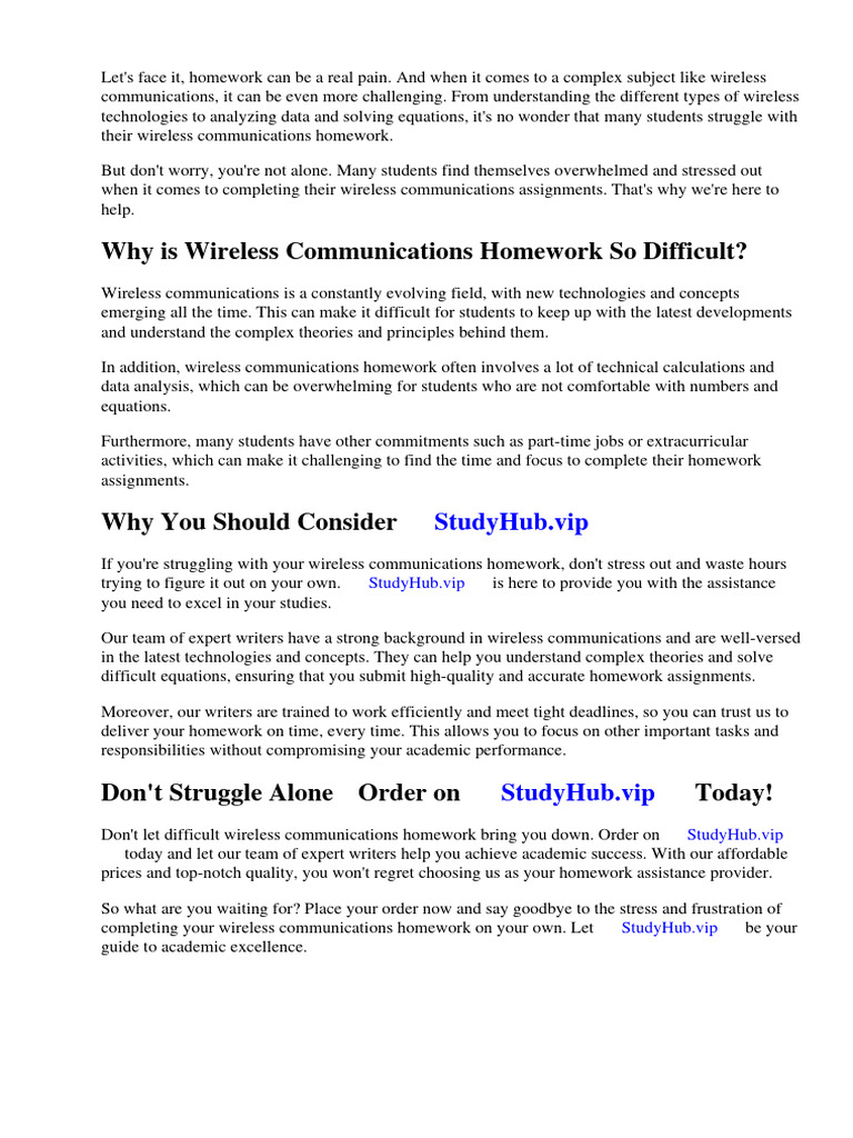 Wireless Communications Homework | PDF | Radio | Cellular Network