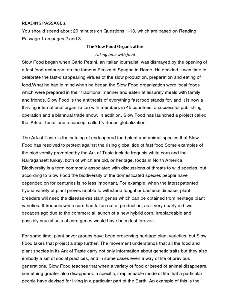 Reading Passage 1 | PDF | Foods | Maize