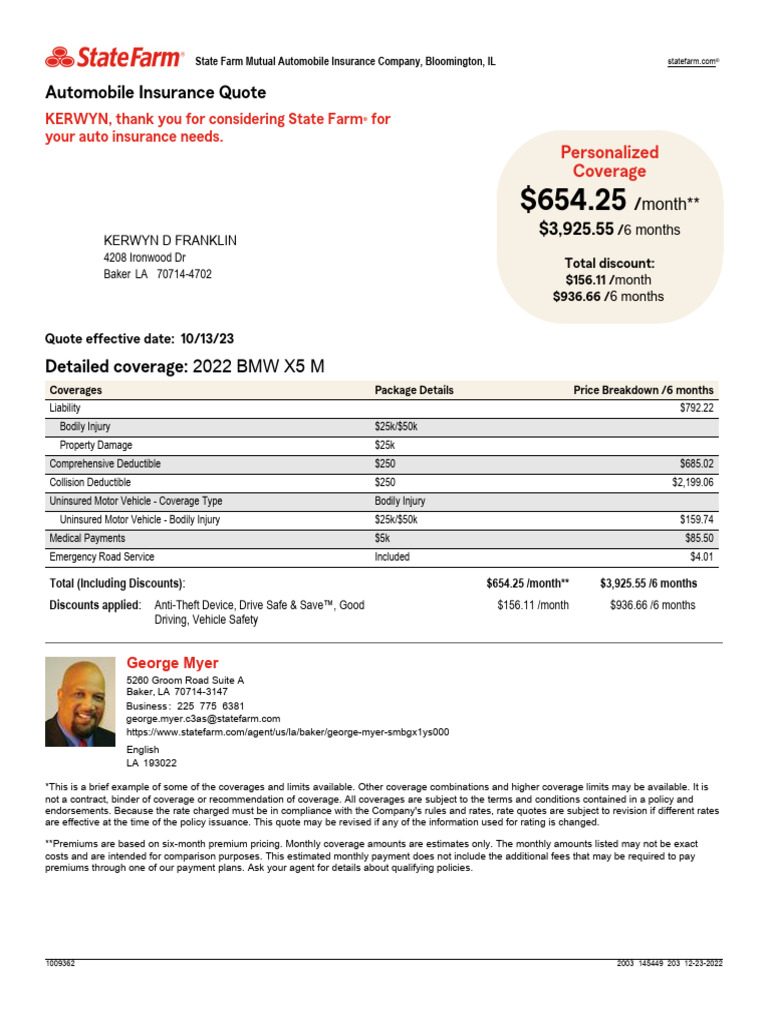 Print Quote | PDF | Vehicle Insurance | Insurance