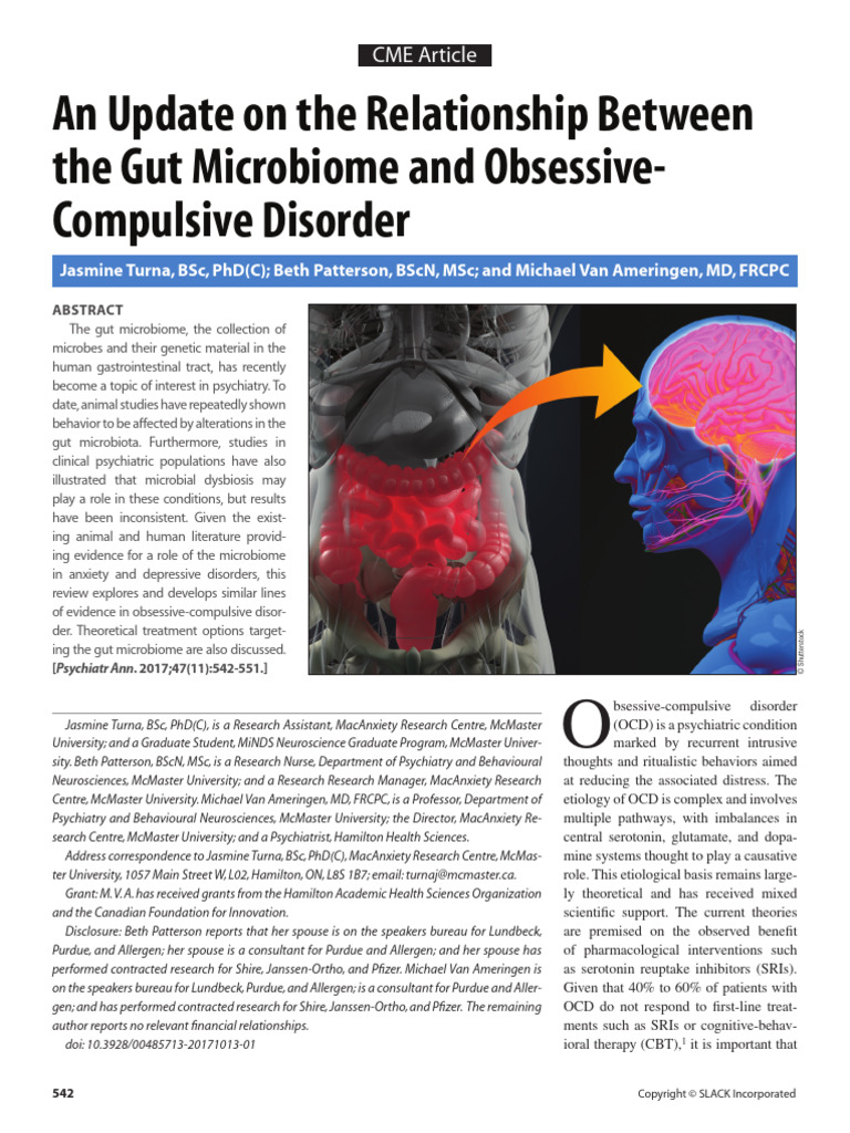 47- An update on the relationship between the gut microbiome and obsessive-compulsive disorder ...
