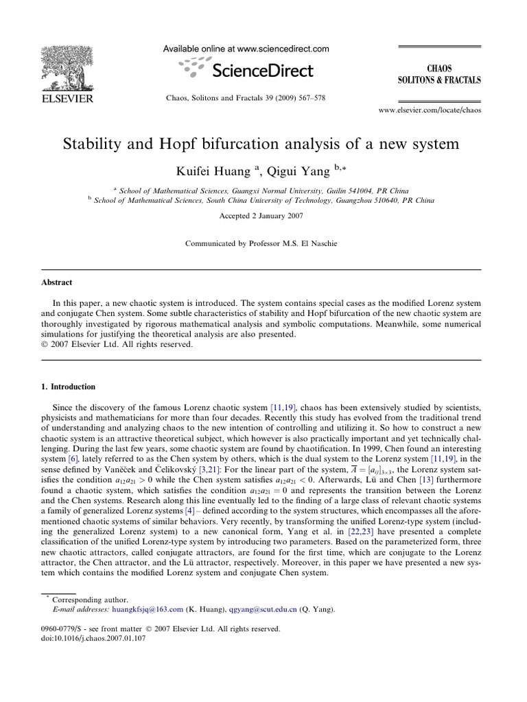 J Chaos 2007 01 107 | PDF | Chaos Theory | Applied Mathematics