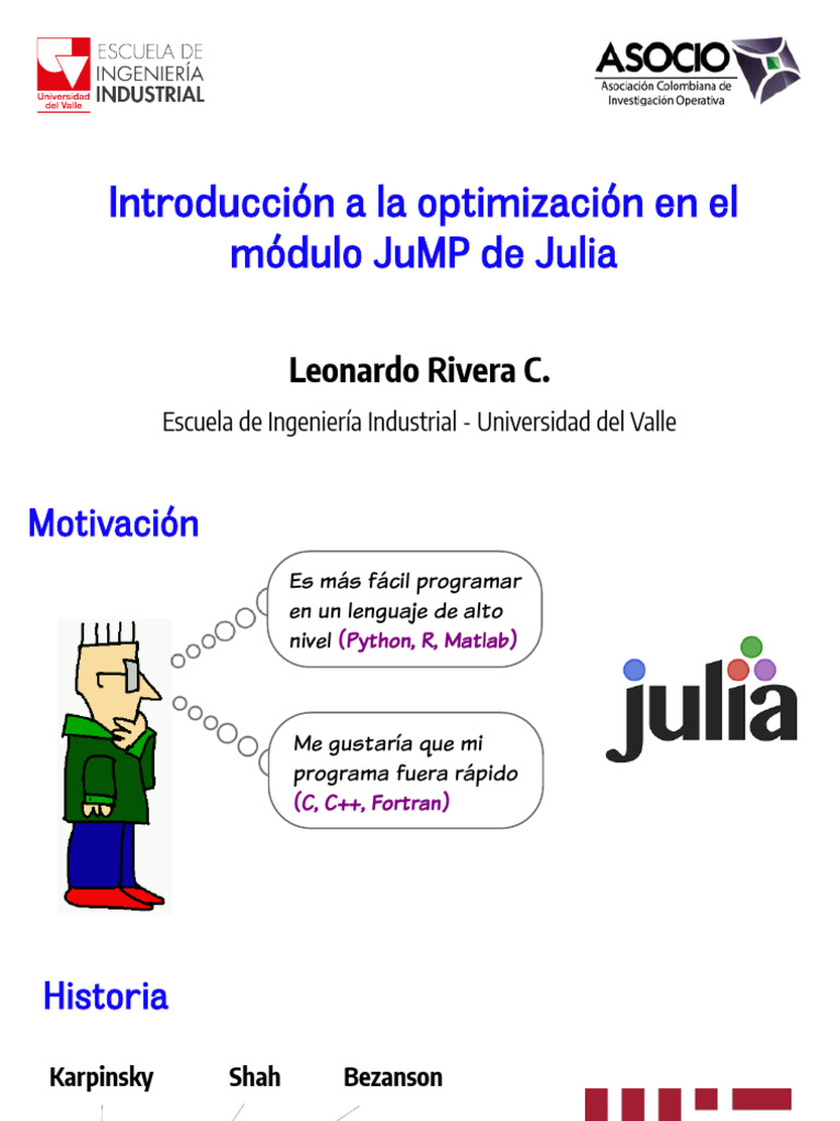 Tutorial JuMP Julia Asocio | Descargar gratis PDF | Informática ...
