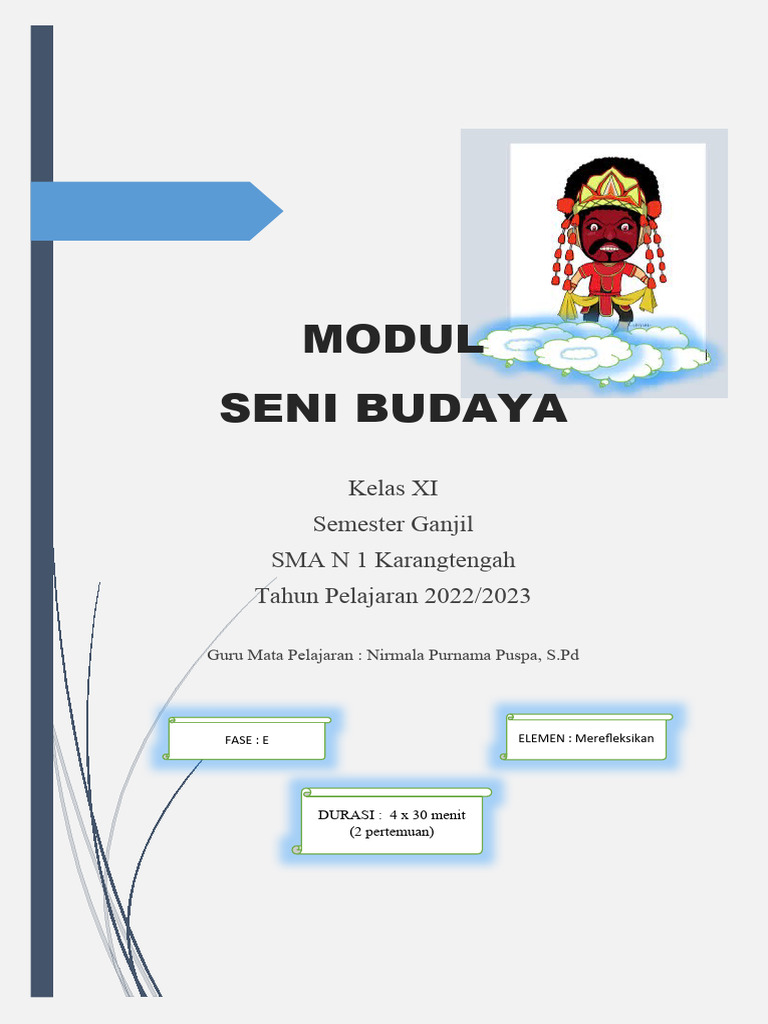 Modul Seni Budaya (Xi) TP 3 | PDF