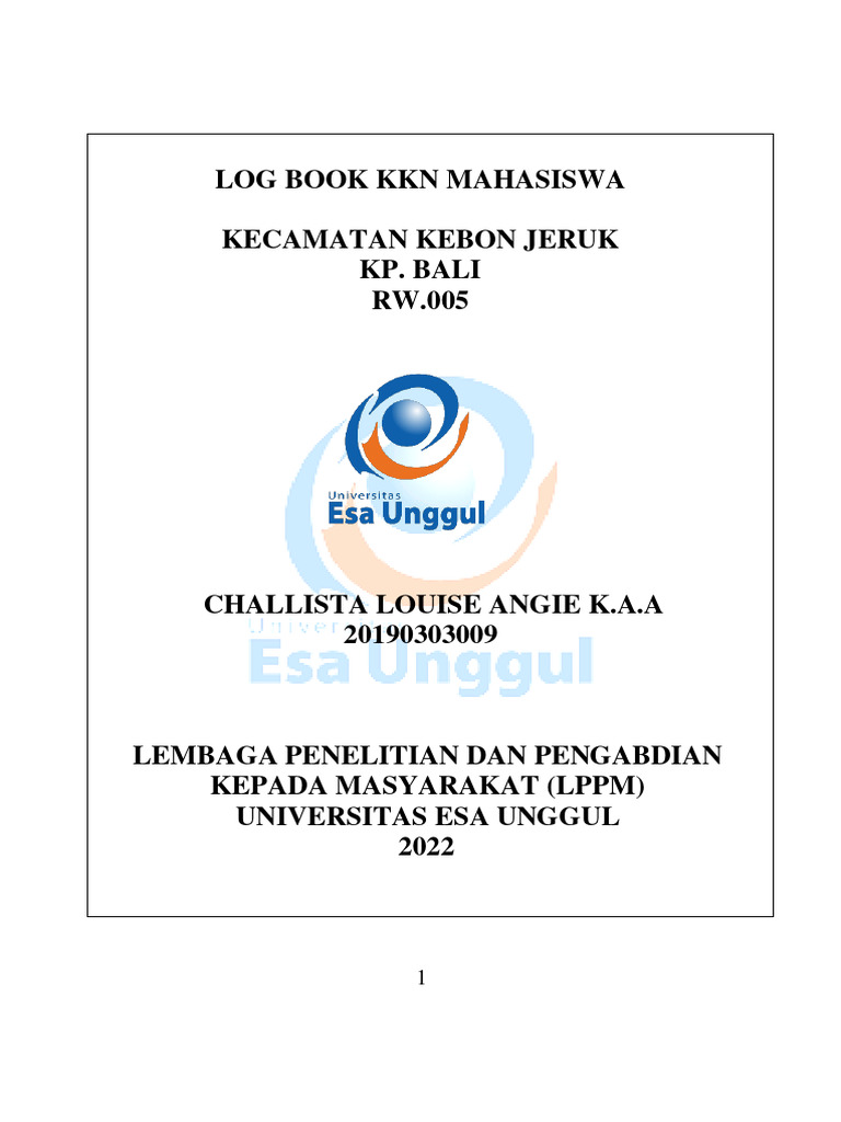 Logbook KKN | PDF