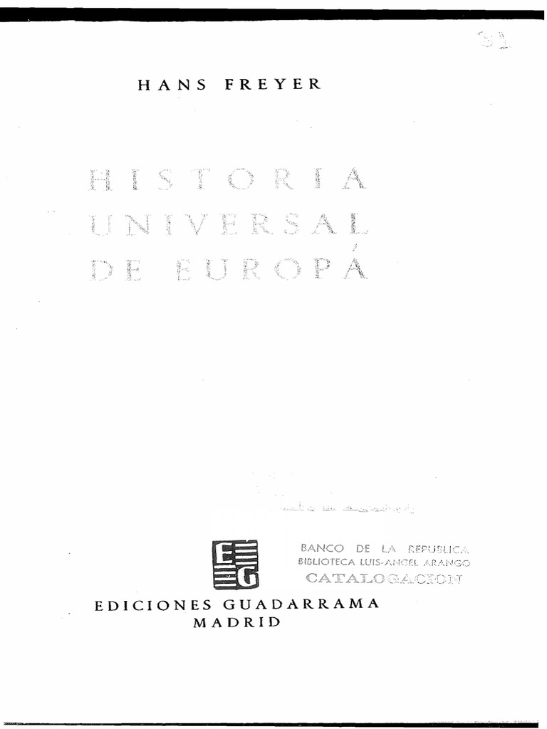 Historia Universal de Europa - Hans Freyer | Descargar gratis PDF ...