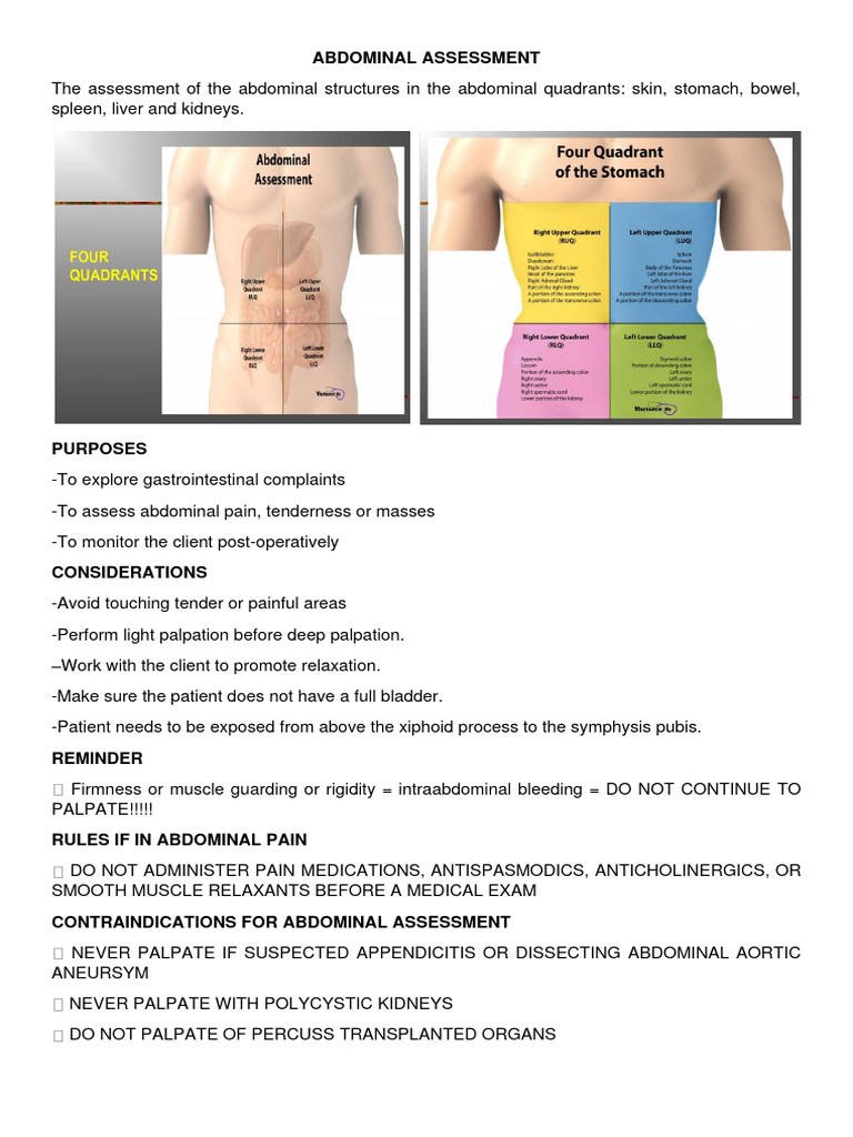 ABDOMINAL ASSESSMENT | PDF