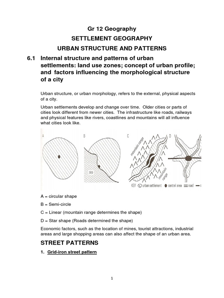 Grade 12 Settlement Geography Overview | PDF | Squatting | Slum