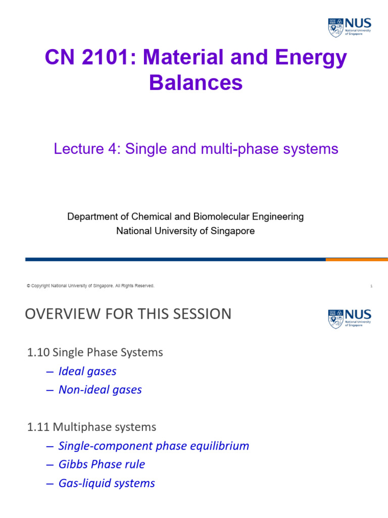 CN2101 WEEK4 Lecture | PDF | Phase (Matter) | Phase Rule CN2101 WEEK4 Lecture | PDF | Phase (Matter) | Phase Rule