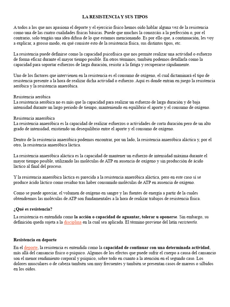 La Resistencia y Sus Tipos | PDF | Resistencia | Resistencia Eléctrica ...