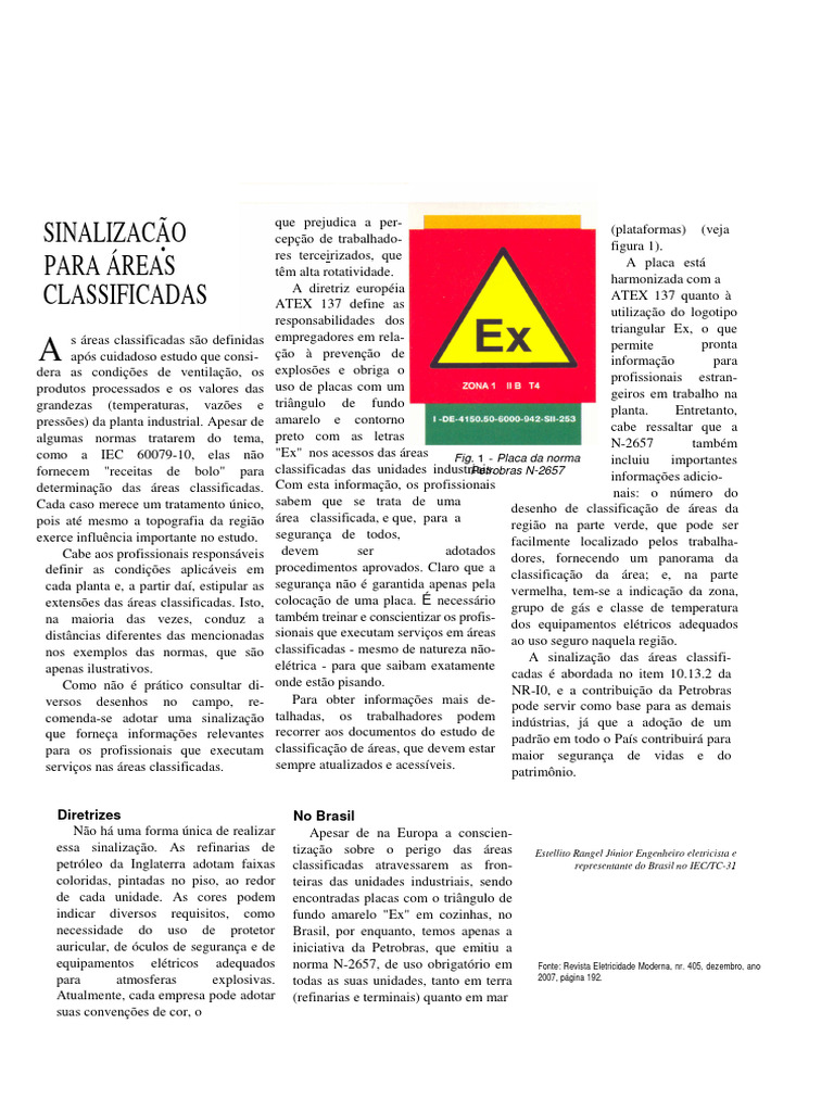 Sinalizacao Area Classificada Estellito | PDF | Brasil
