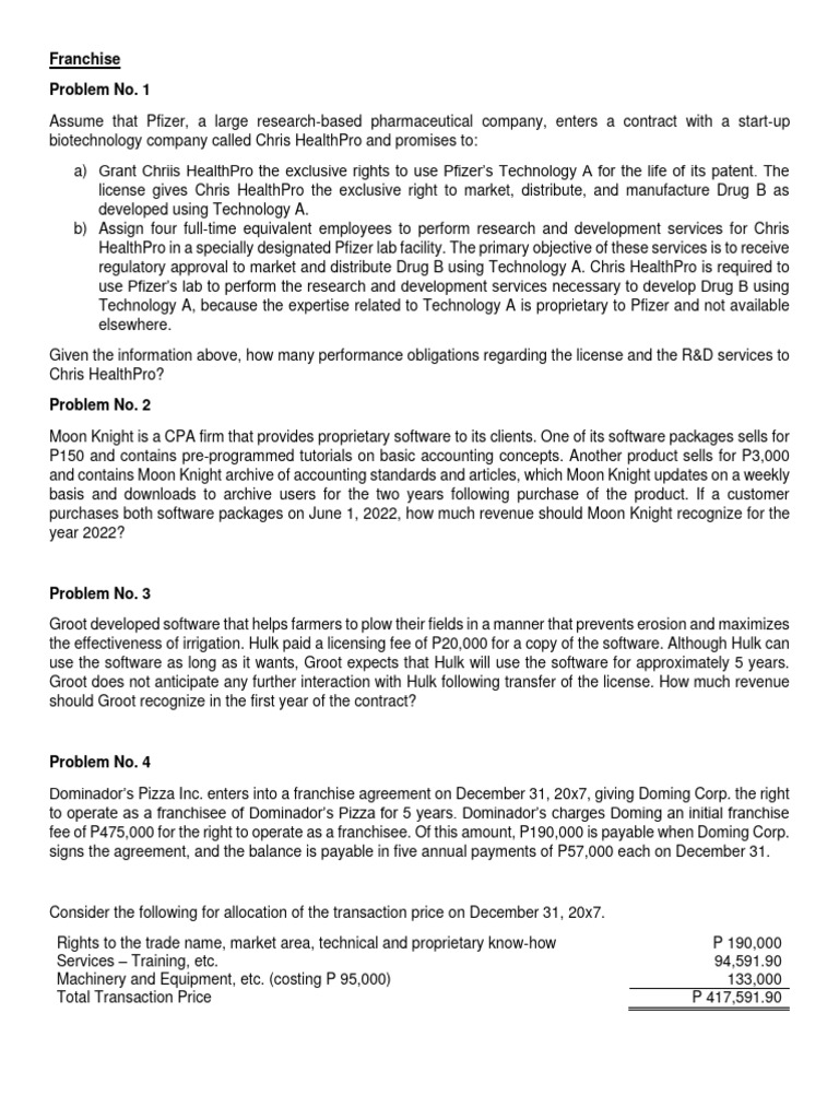 HO4 Franchise and Consignment | PDF | Franchising | Revenue