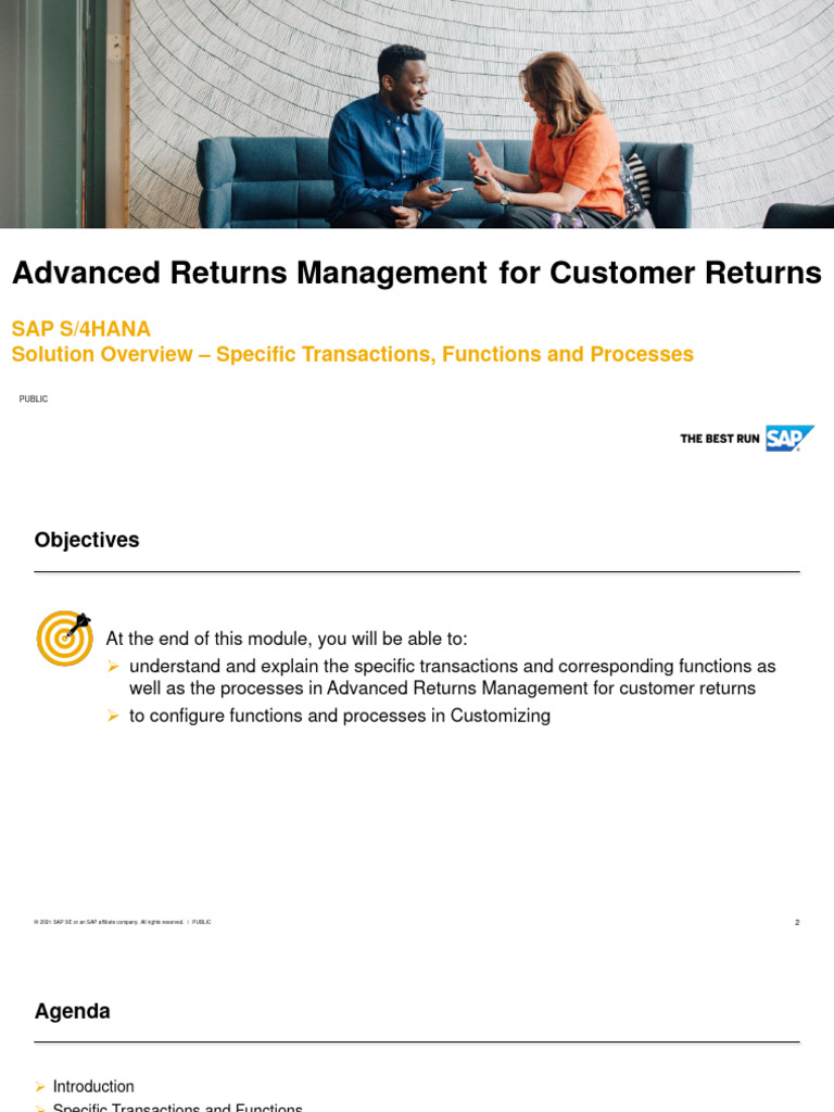 Advanced Returns Management in SAP S/4HANA | PDF | Logistics | Warehouse