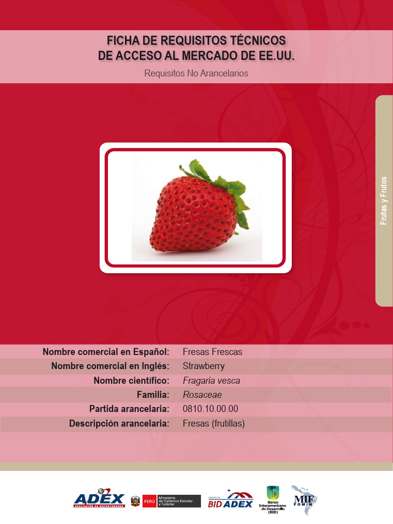 Fresas Frescas | PDF | Arancel | fresa