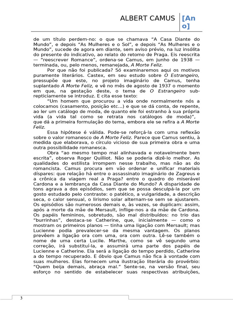 A Morte Feliz PT-páginas-4 | PDF | Morte | Albert Camus