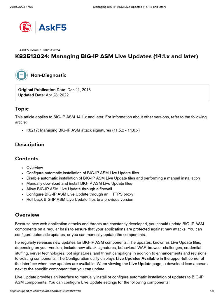 Managing BIG-IP ASM Attack Signatures | PDF | Computers
