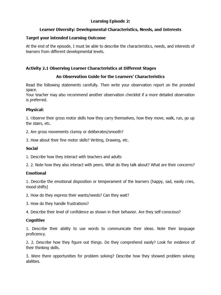 Lyka Darvin - Learning Episode 2 | PDF | Learning | Teachers