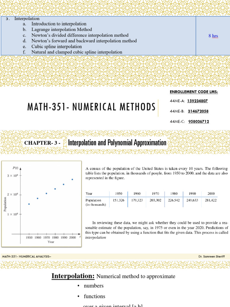 Lecture 6 | PDF | Interpolation | Numerical Analysis